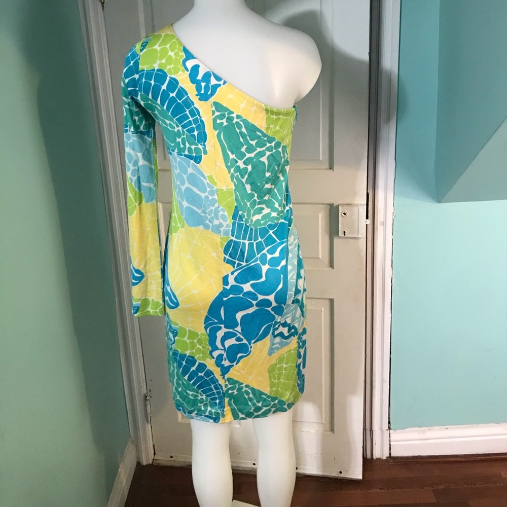 Lilly Pulitzer Whitaker Dress Lagoon Szm - Gem